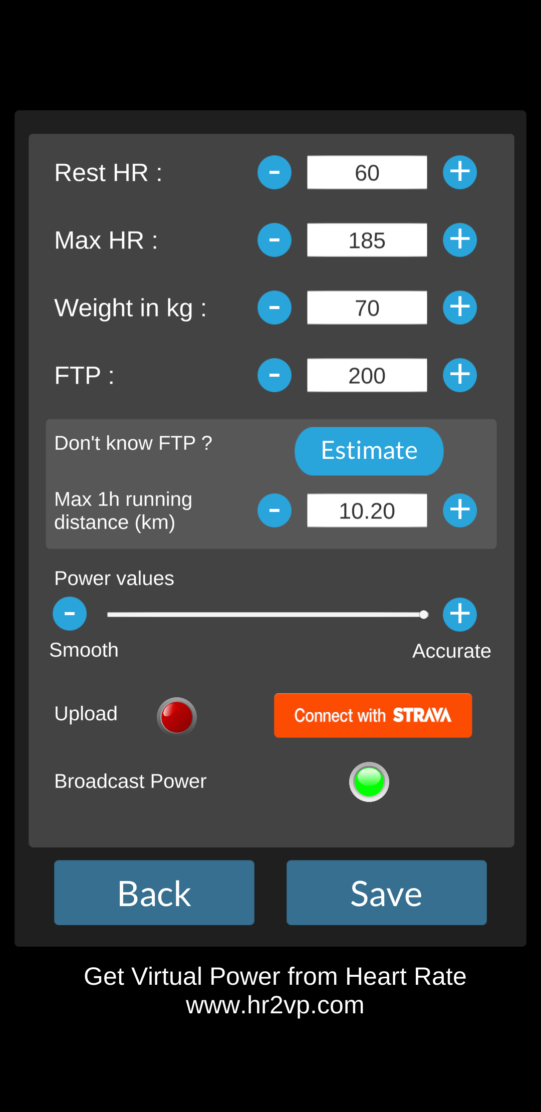 HR2VP App Review - an instant power meter for Zwift or road - Cyclry